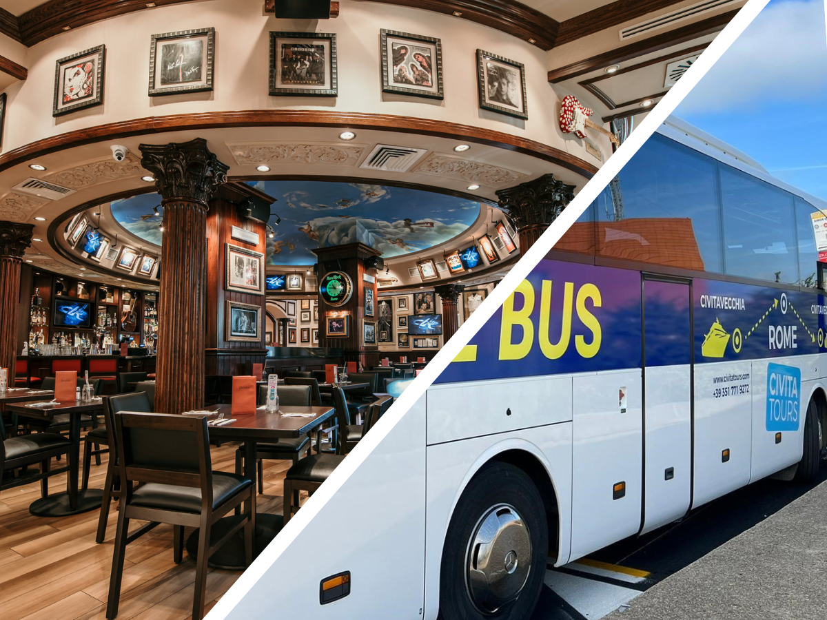 Transfer with lunch at the Hard Rock Cafe Rome - Civitatours
